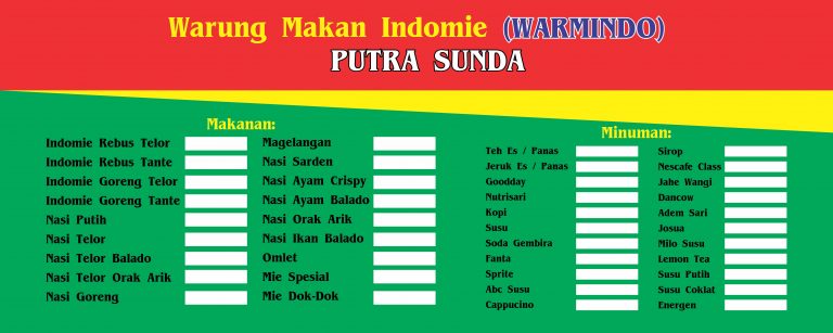 Warung Makan Indomie WARMINDO Putra Sunda Banner Vector - DeviloArts